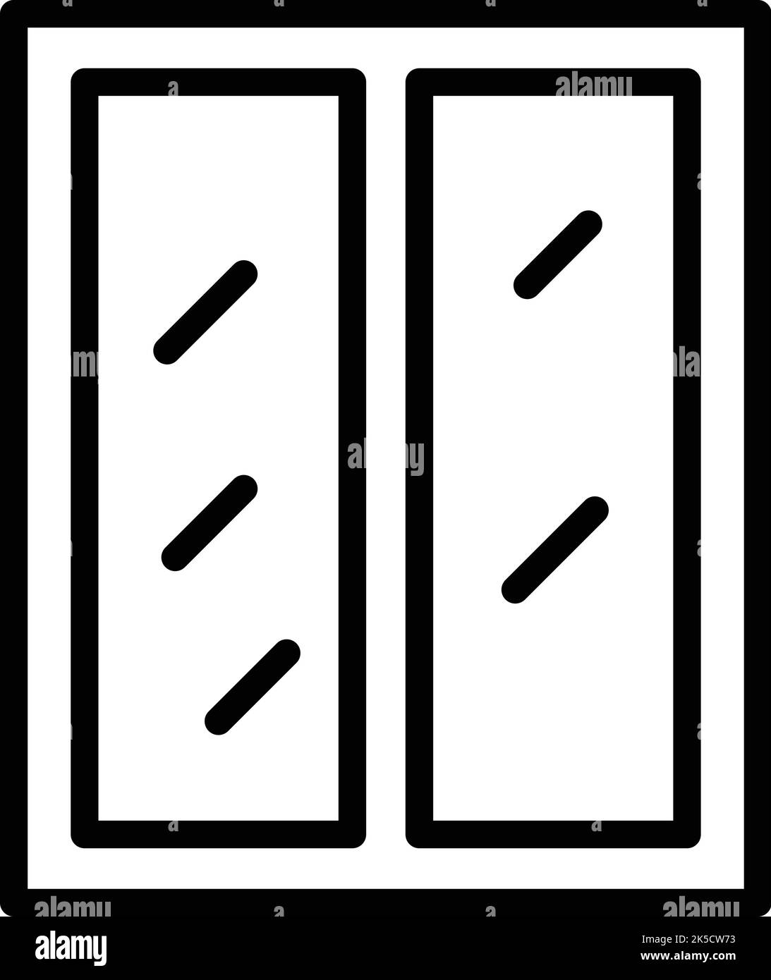 House glass window icon outline vector. Factory production. Making ...
