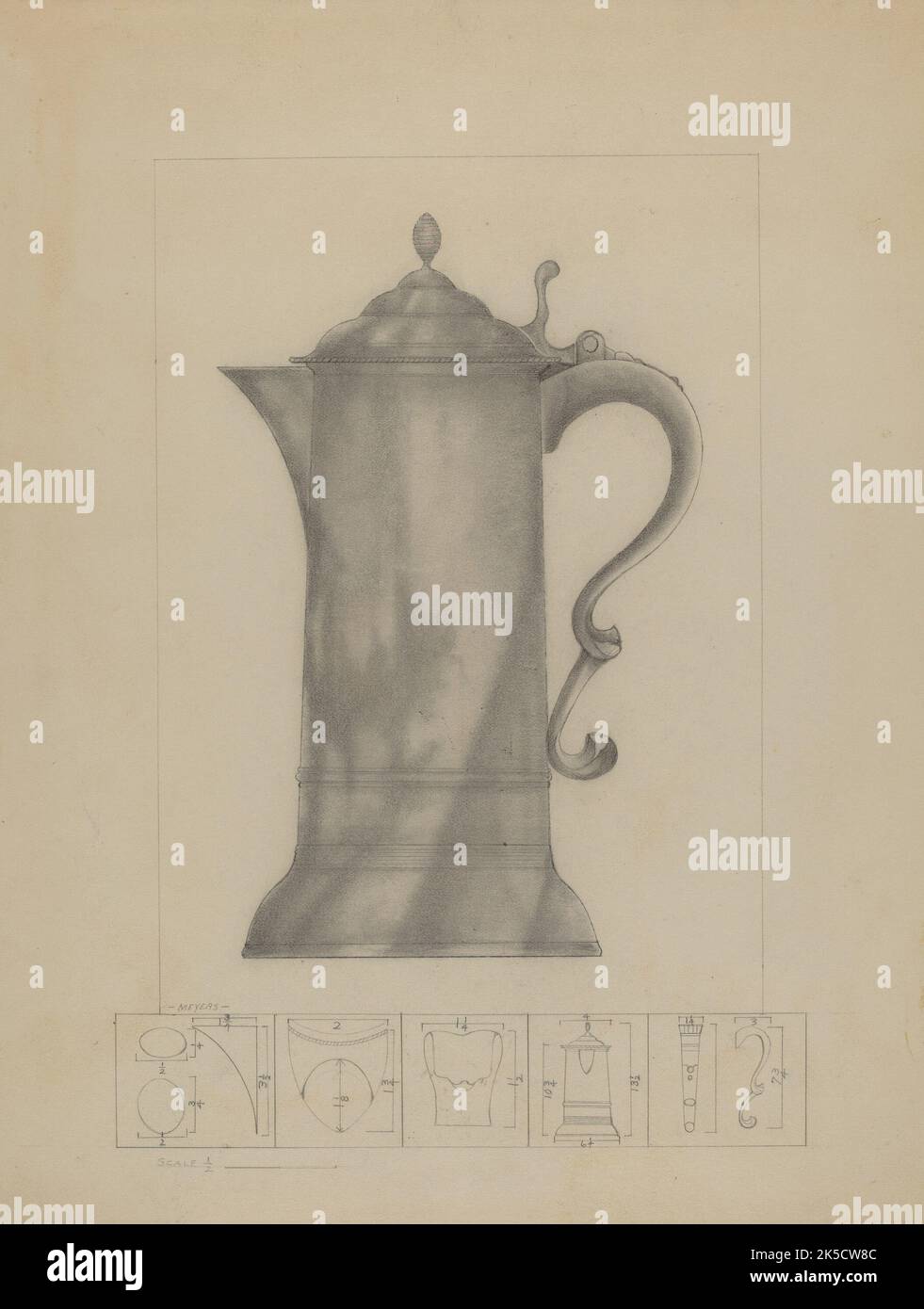 Flagon drawing hi-res stock photography and images - Alamy