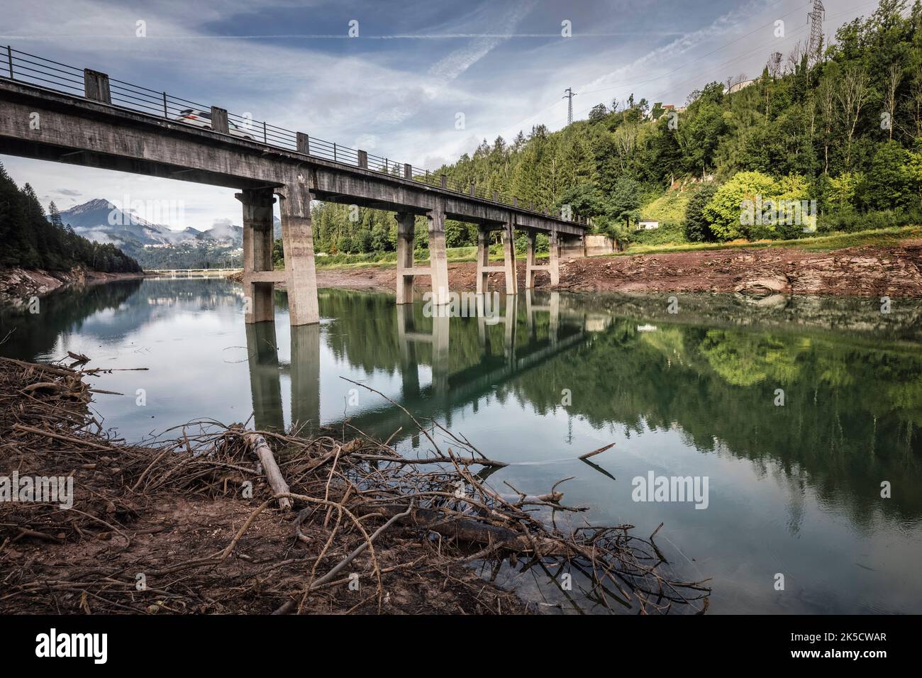Italy, Veneto, province of Belluno, Domegge di Cadore. Central cadore ...