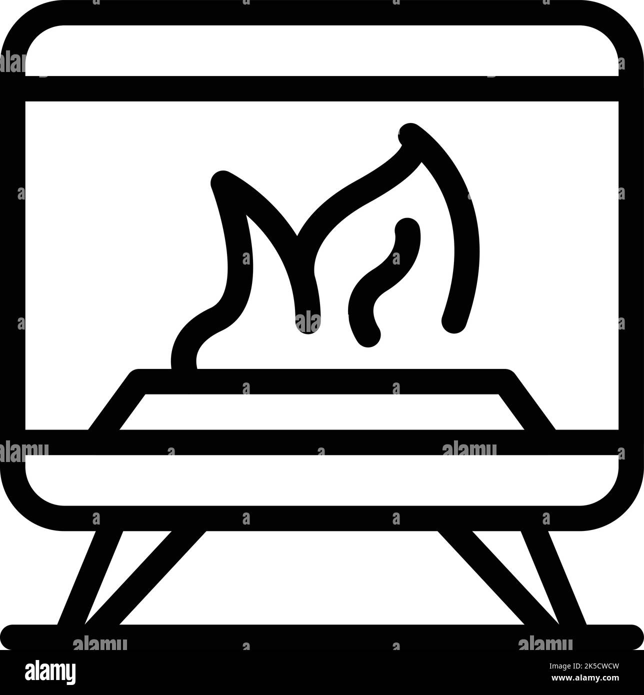 Heater furnace icon outline vector. Air stove. Fire heat Stock Vector ...