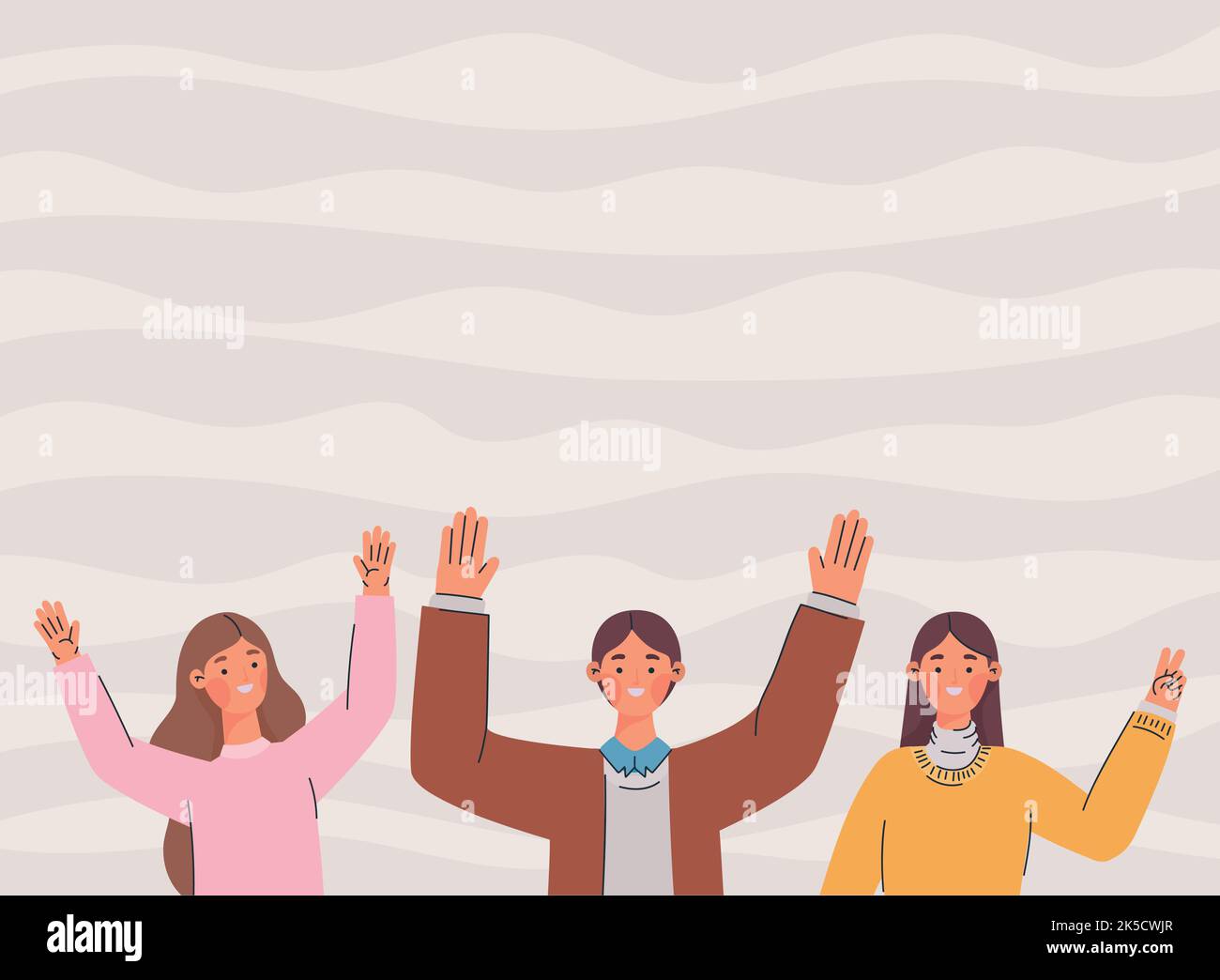 happy women poster Stock Vector Image & Art - Alamy