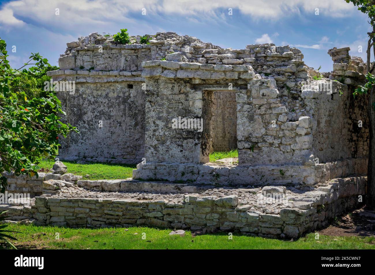 Ancient Tulum ruins Mayan site with temple ruins pyramids and artifacts ...