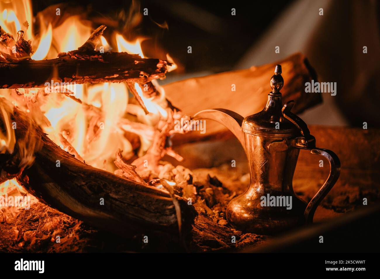 Saudi Arabia, Mecca province, Jeddah/Jeddah, fireplace, teapot Stock ...