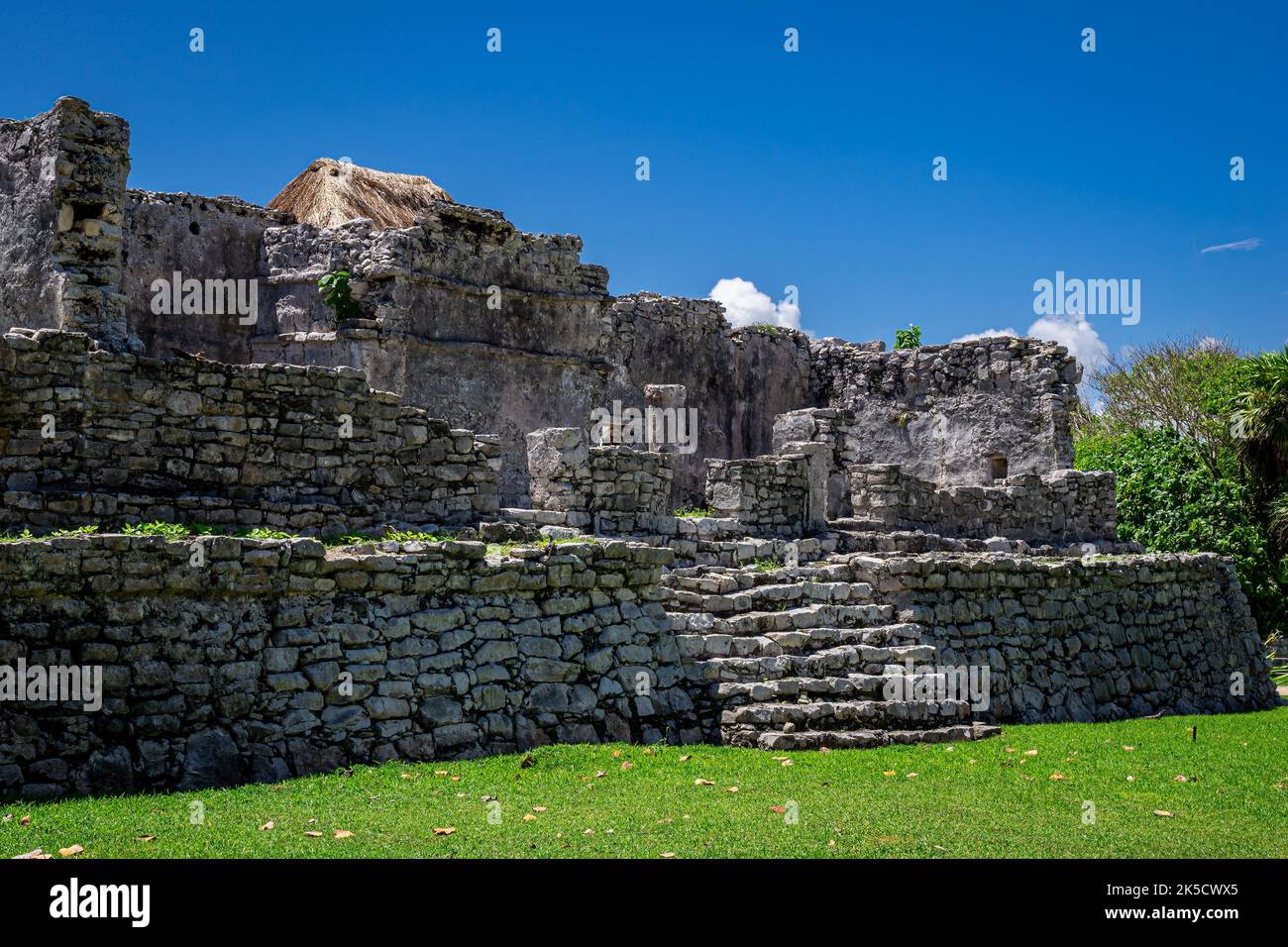 Ancient Tulum ruins Mayan site with temple ruins pyramids and artifacts ...