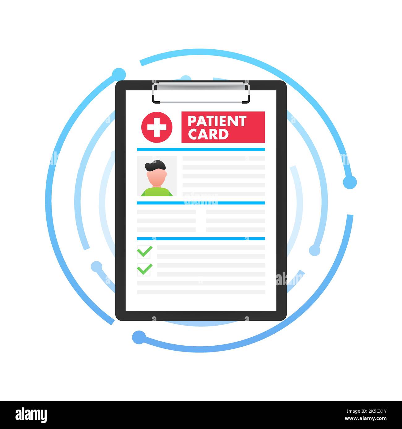 Clipboard in doctors hand. Make notes in patient card. medical report ...