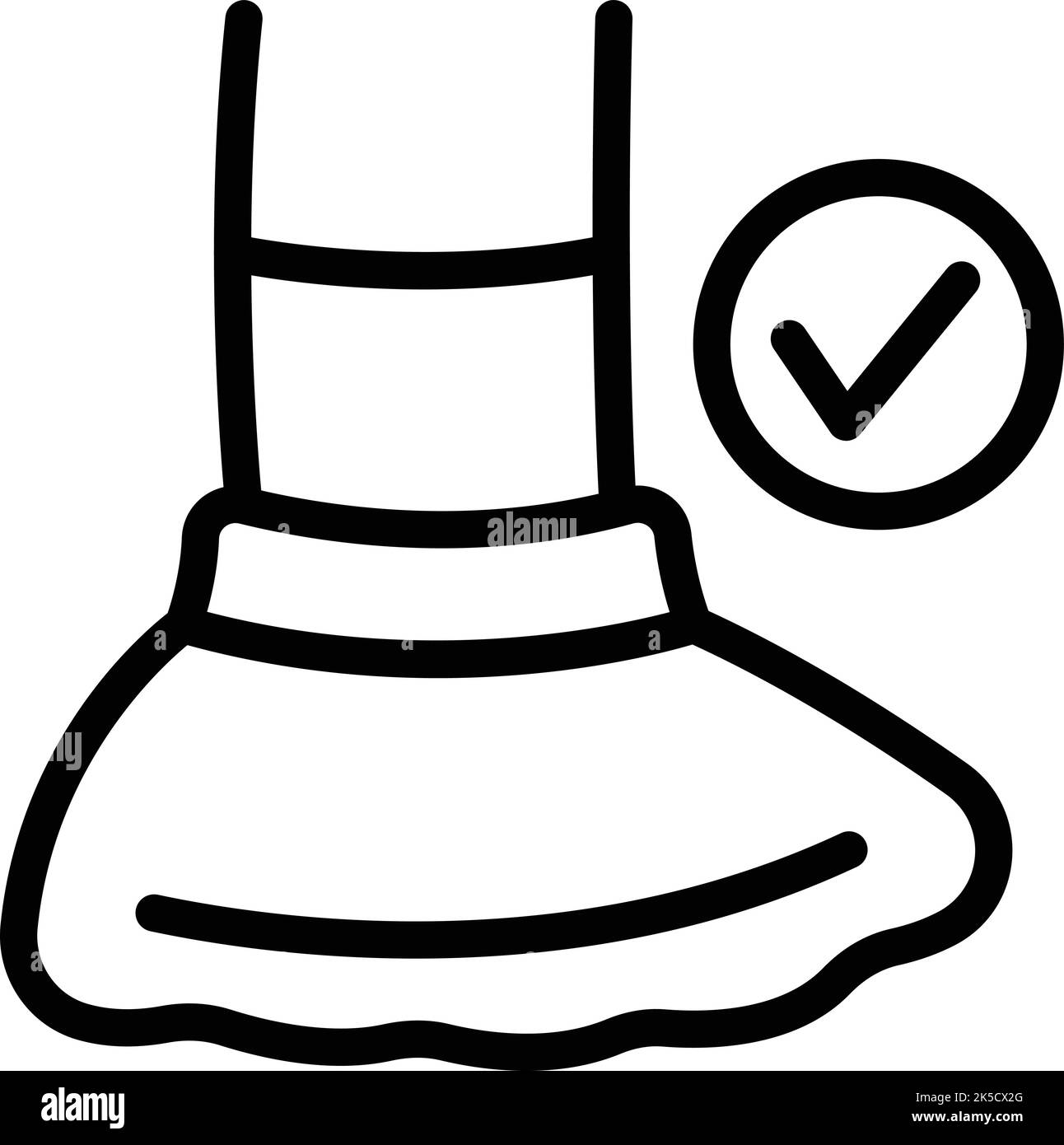 Approved cover shoe icon outline vector. Foot protect. Safety waste ...