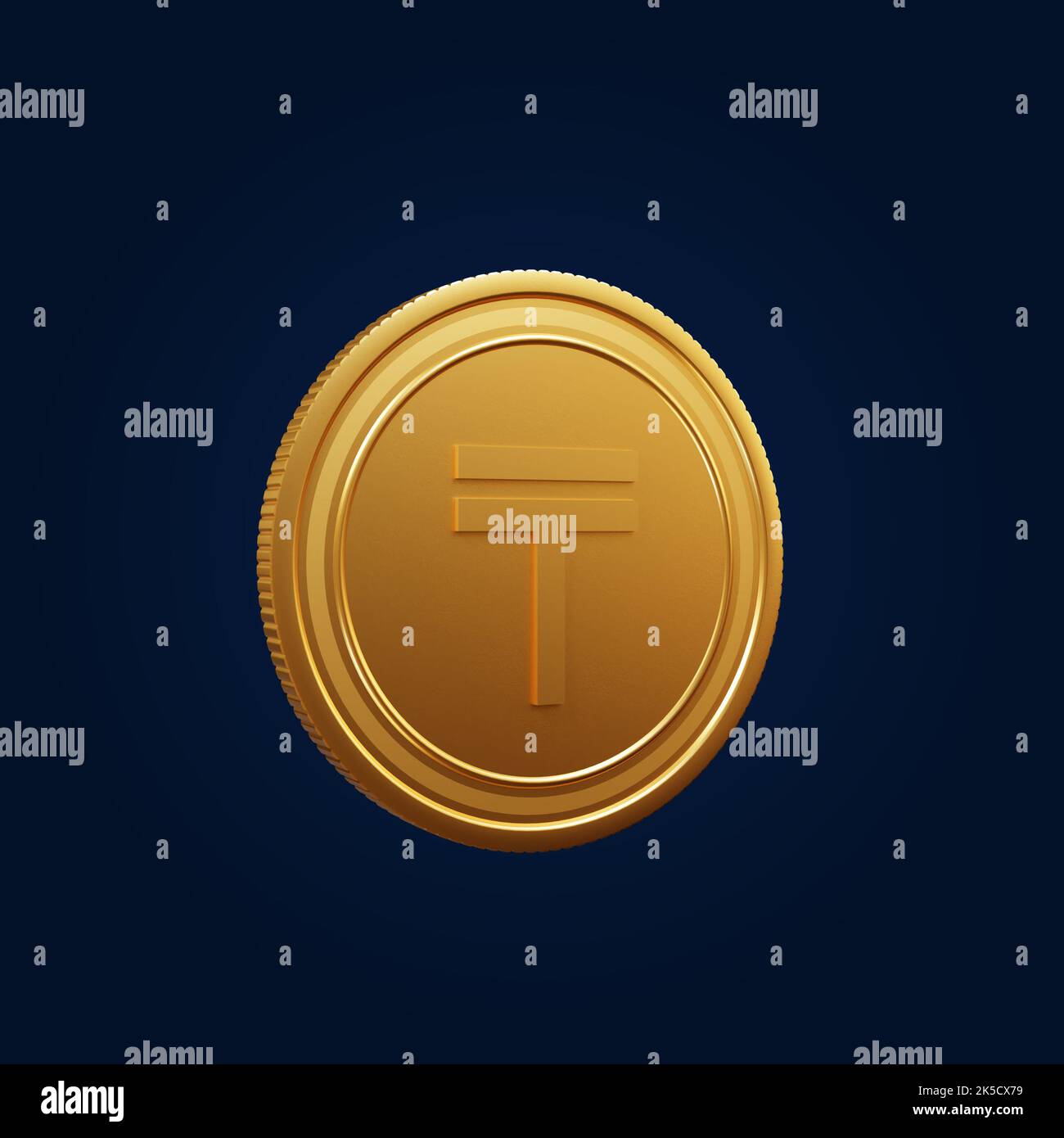 Currency Symbol Kazakhstani Tenge 3D Illustration Stock Photo - Alamy