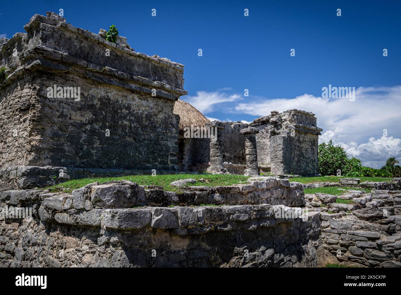 Ancient Tulum ruins Mayan site with temple ruins pyramids and artifacts ...