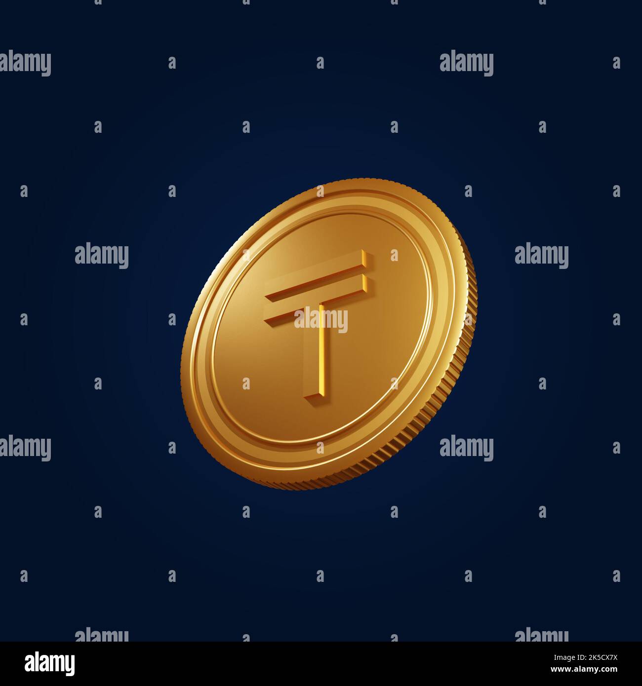 Currency Symbol Kazakhstani Tenge 3D Illustration Stock Photo - Alamy