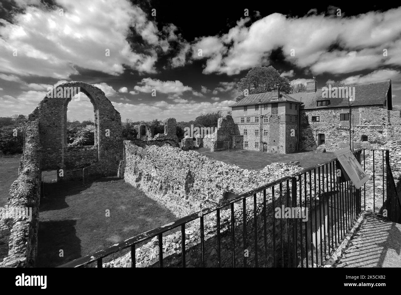 The ruins of Leiston Abbey, Leiston town, Suffolk, England Stock Photo ...
