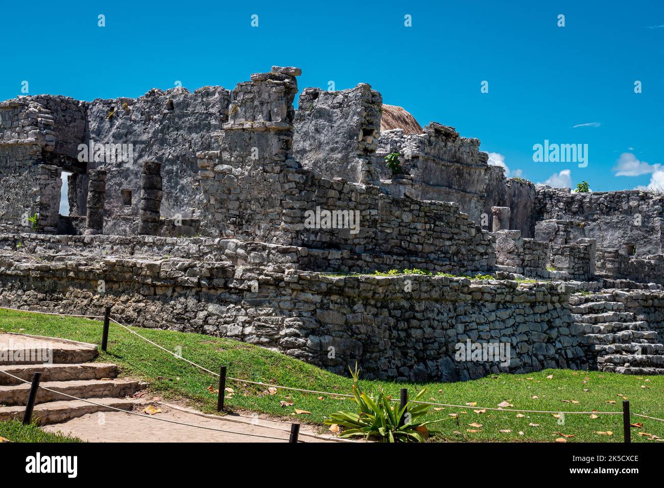 Ancient Tulum ruins Mayan site with temple ruins pyramids and artifacts ...