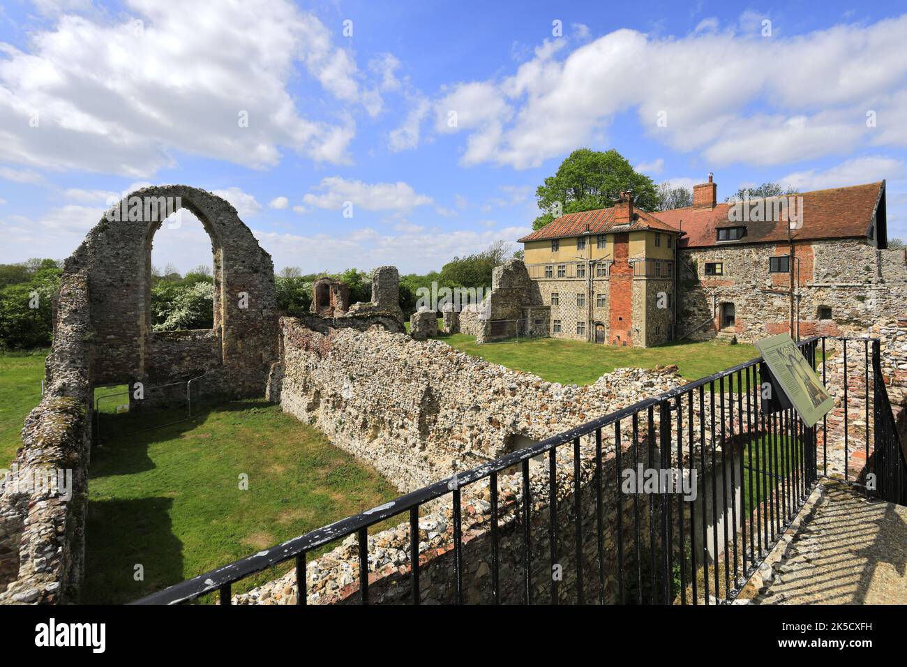 The ruins of Leiston Abbey, Leiston town, Suffolk, England Stock Photo ...