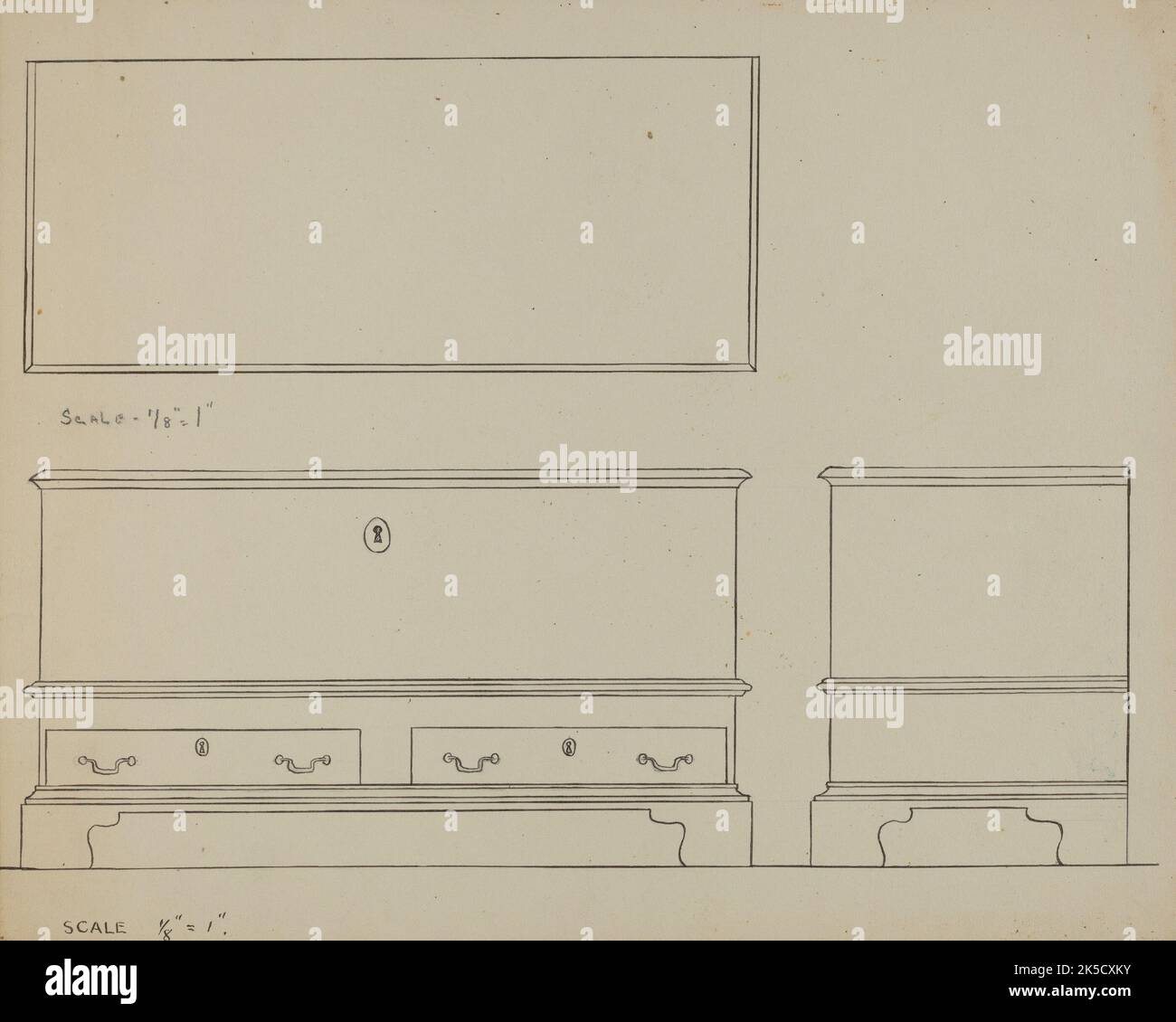 Pa. German Dower Chest, c. 1936 Stock Photo - Alamy