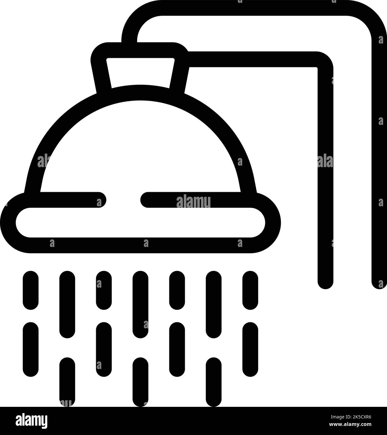 Spa Shower Icon Outline Vector Towel Fabric Textile Bathroom Stock