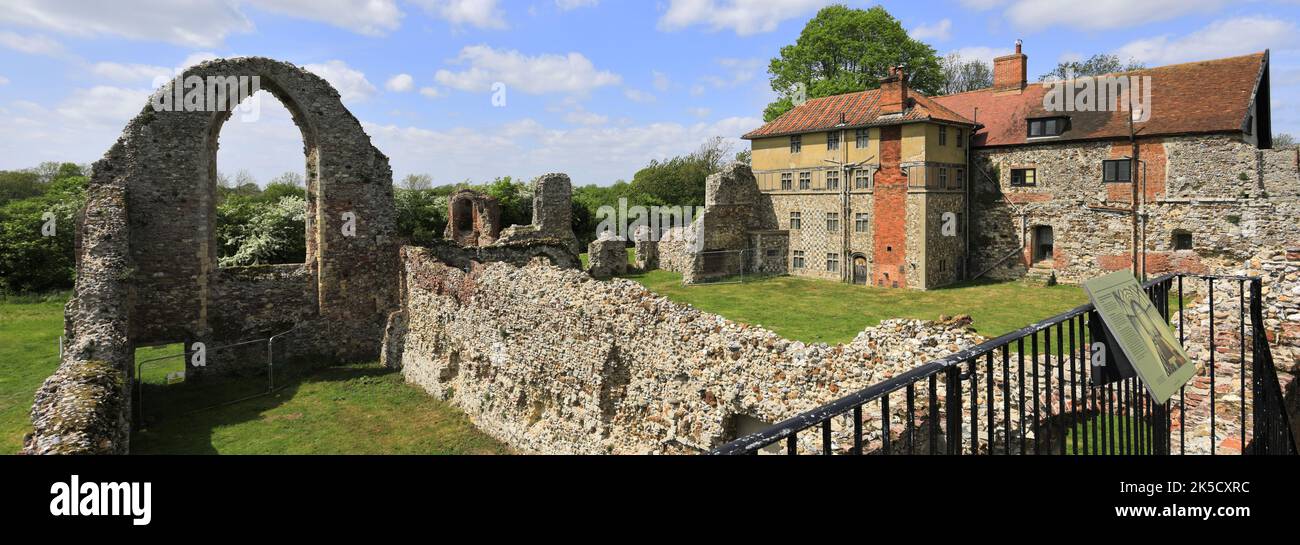 The ruins of Leiston Abbey, Leiston town, Suffolk, England Stock Photo ...