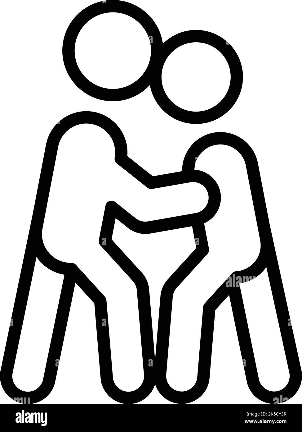 Martial assault icon outline vector. Fight defense. Self attack Stock ...