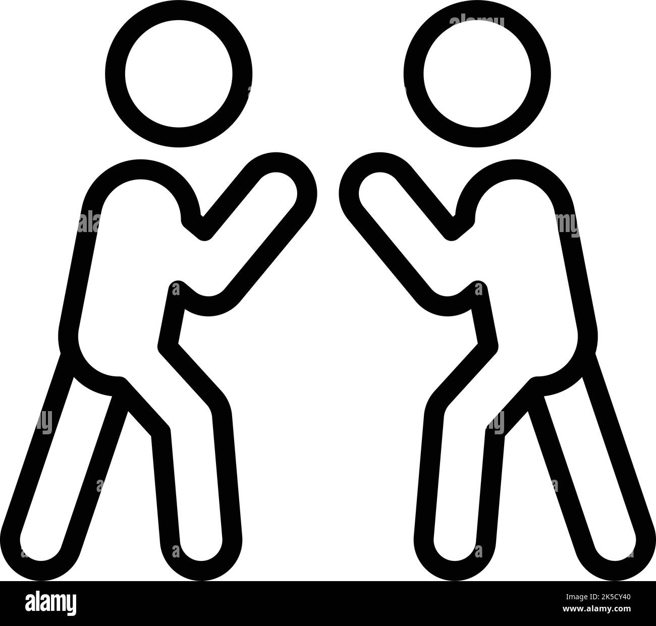 Fighter attack icon outline vector. Martial attack. Female assault ...