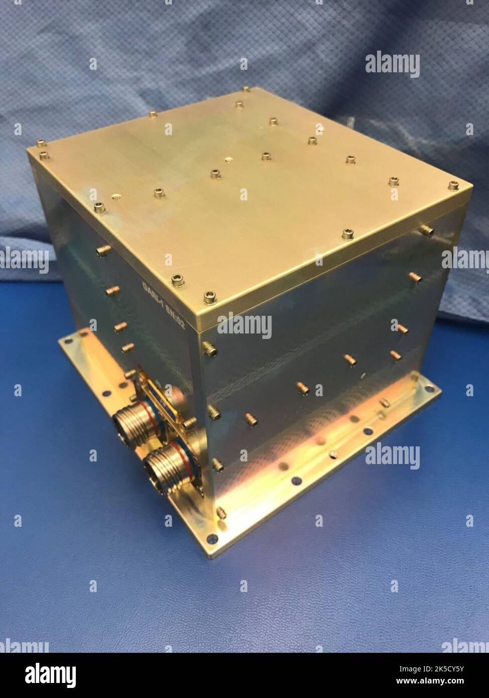 A preflight view of the assembled GARI instrument is shown prior to ...