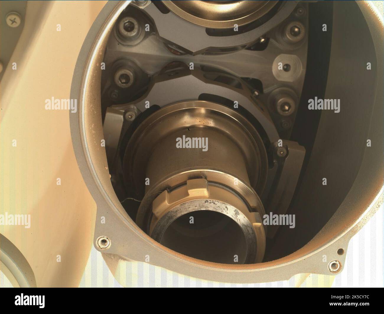 This image shows the back of Coring Bit 2 in the bit carousel of NASA's ...