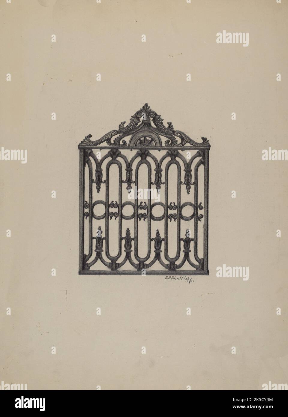 Metal gate 1930s hi-res stock photography and images - Alamy