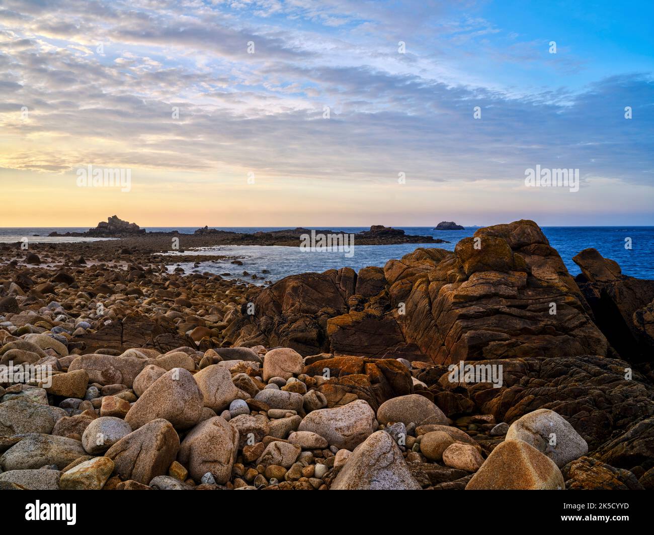 Evening atmosphere at Pointe de Primel, Brittany, France Stock Photo ...