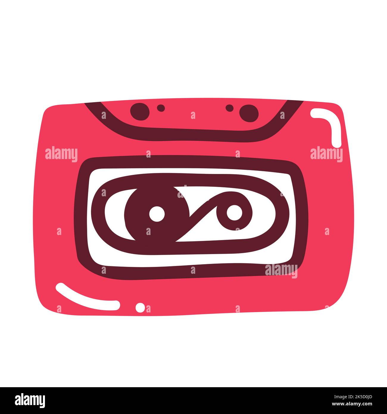 Retro audio cassette tape side Stock Vector Images - Alamy