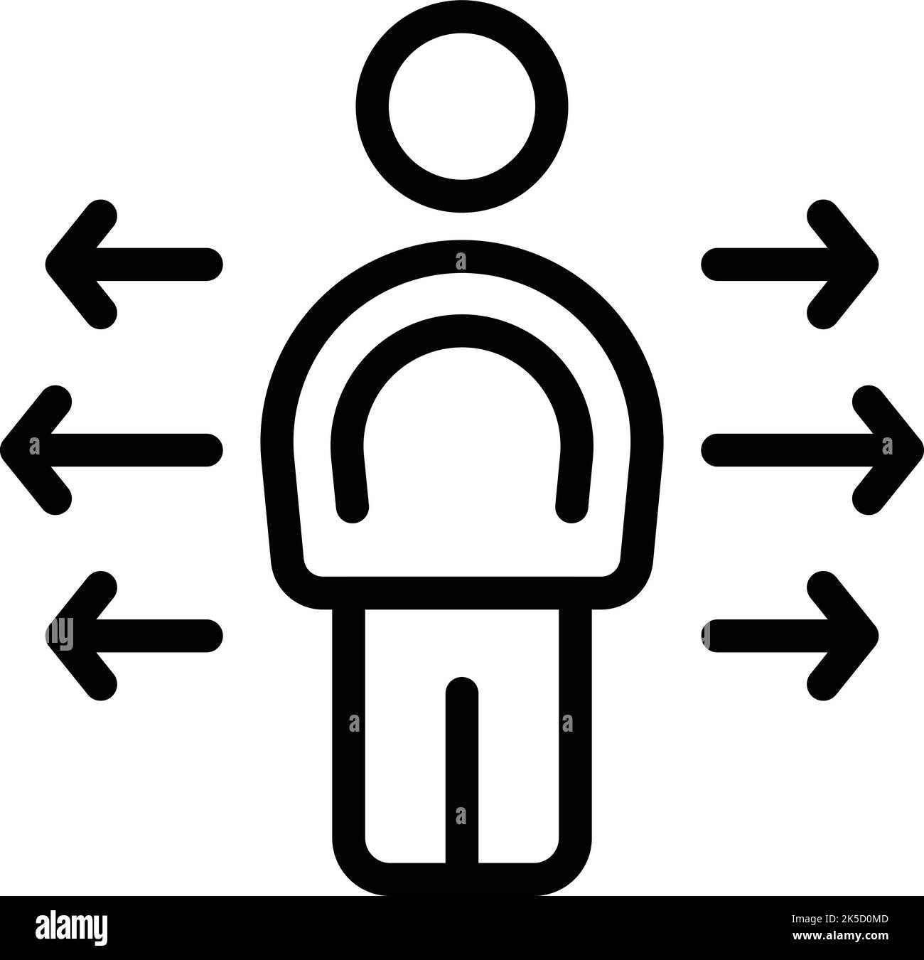 Move from comfort zone icon outline vector. Work start. Mental break ...