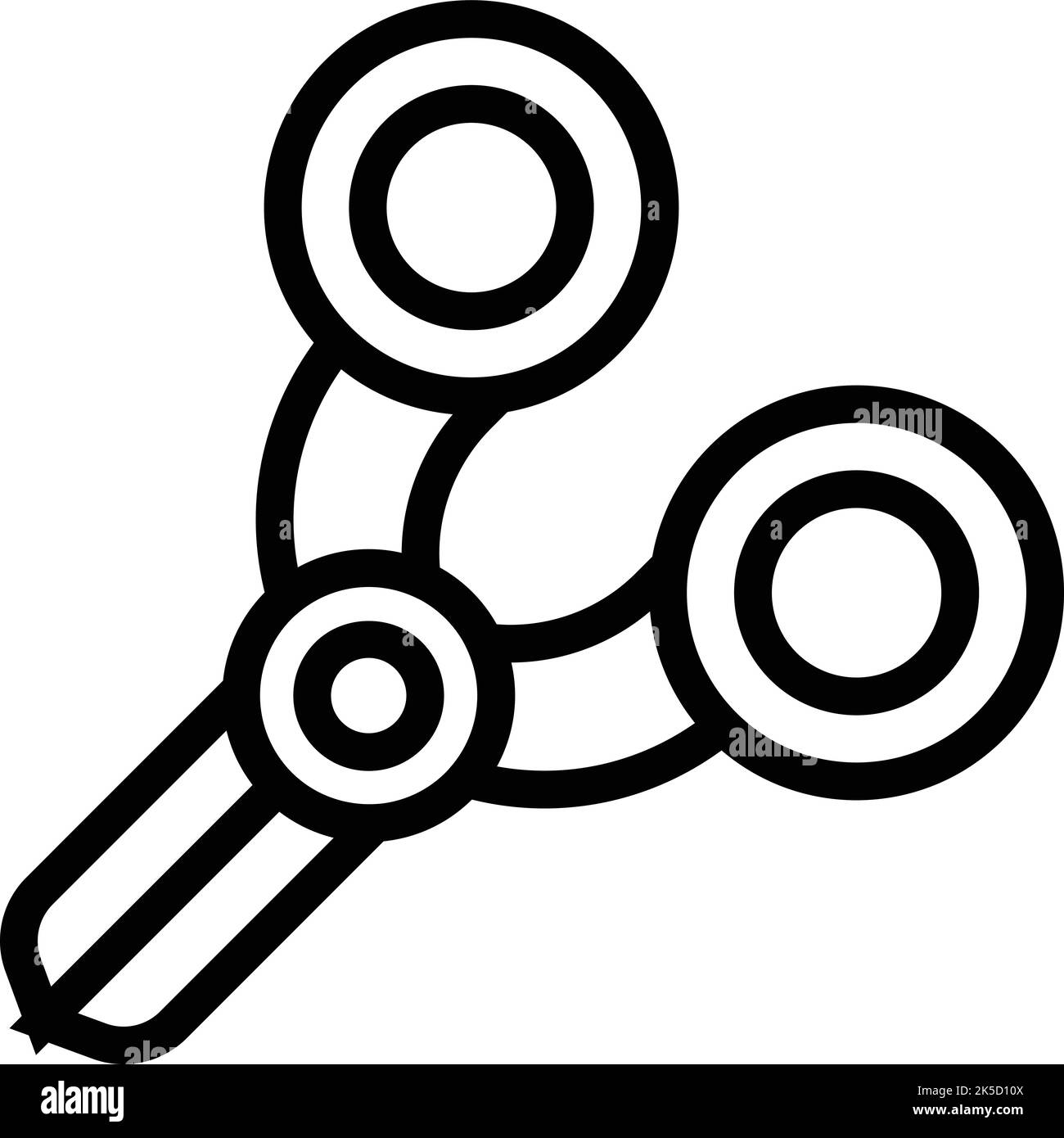 Sewing scissors icon outline vector. Craft art. Creative fabric Stock ...