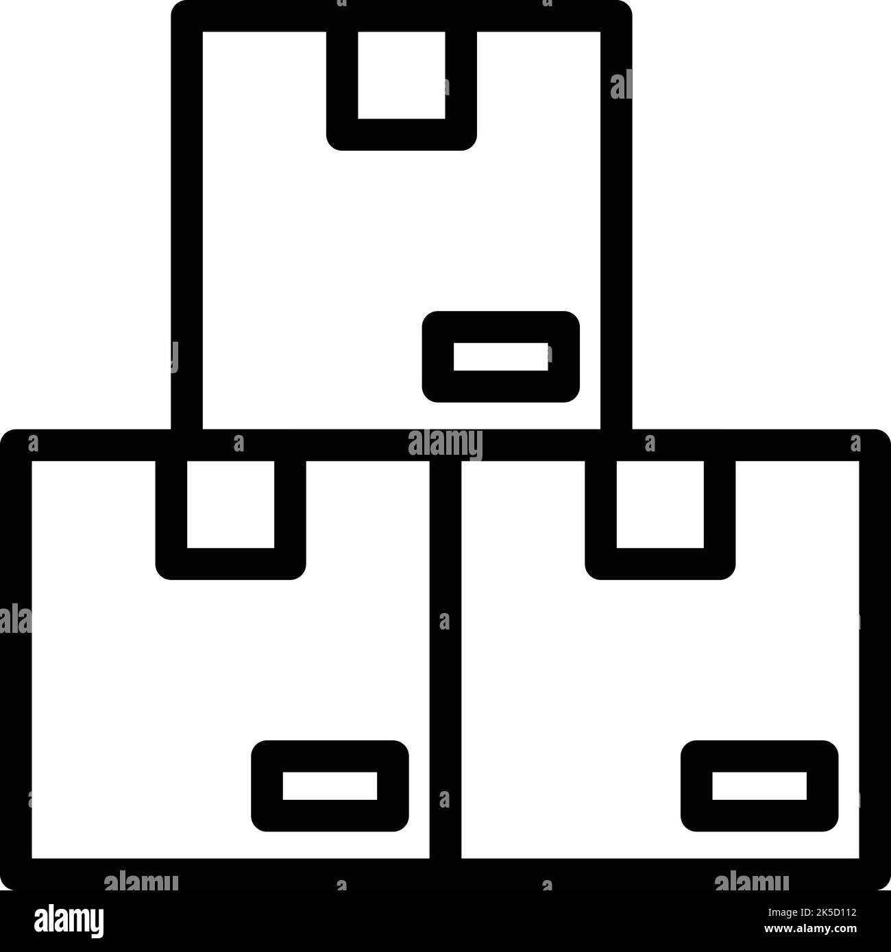 Parcel freight icon outline vector. Truck cargo. Container import Stock ...