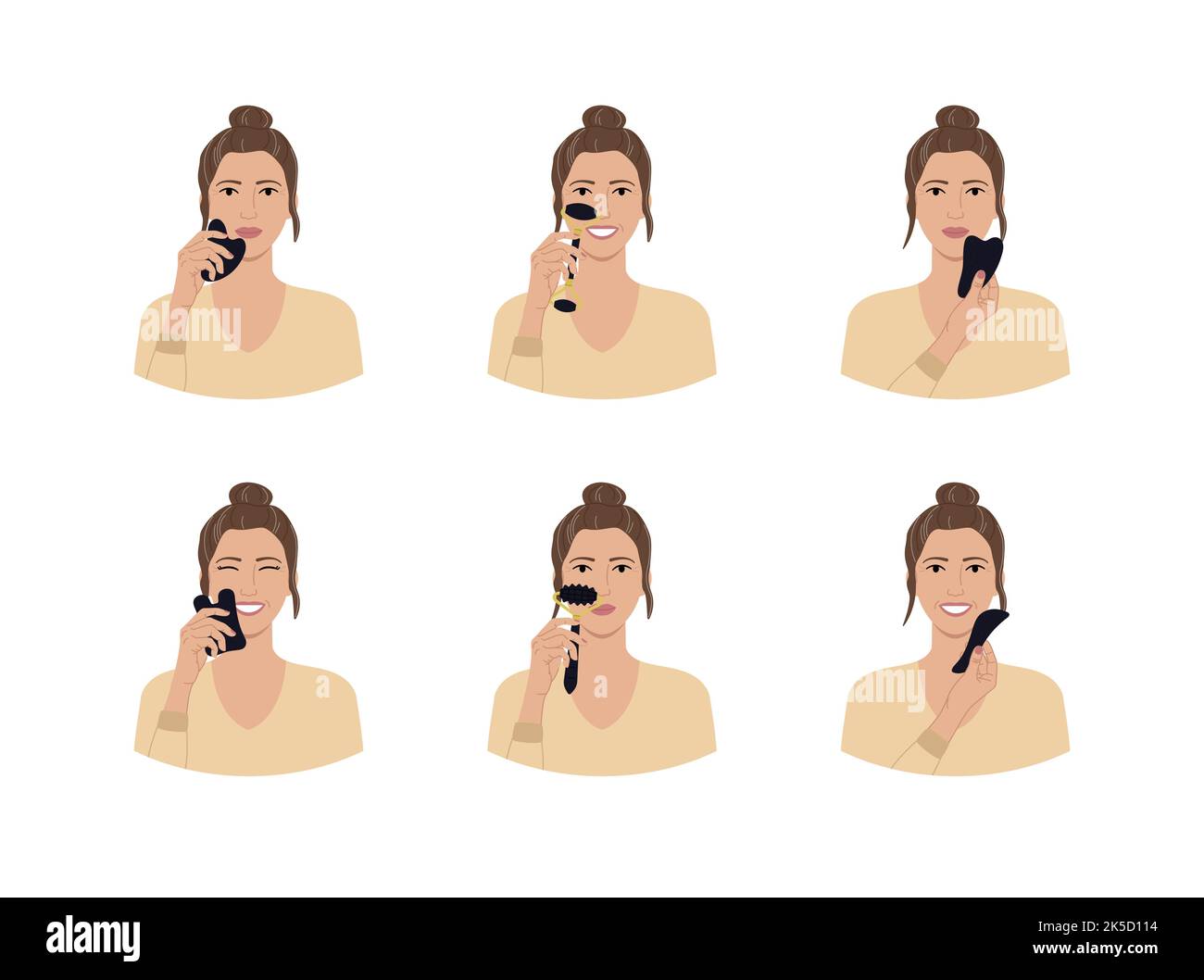 Hair care black woman Stock Vector Images - Alamy