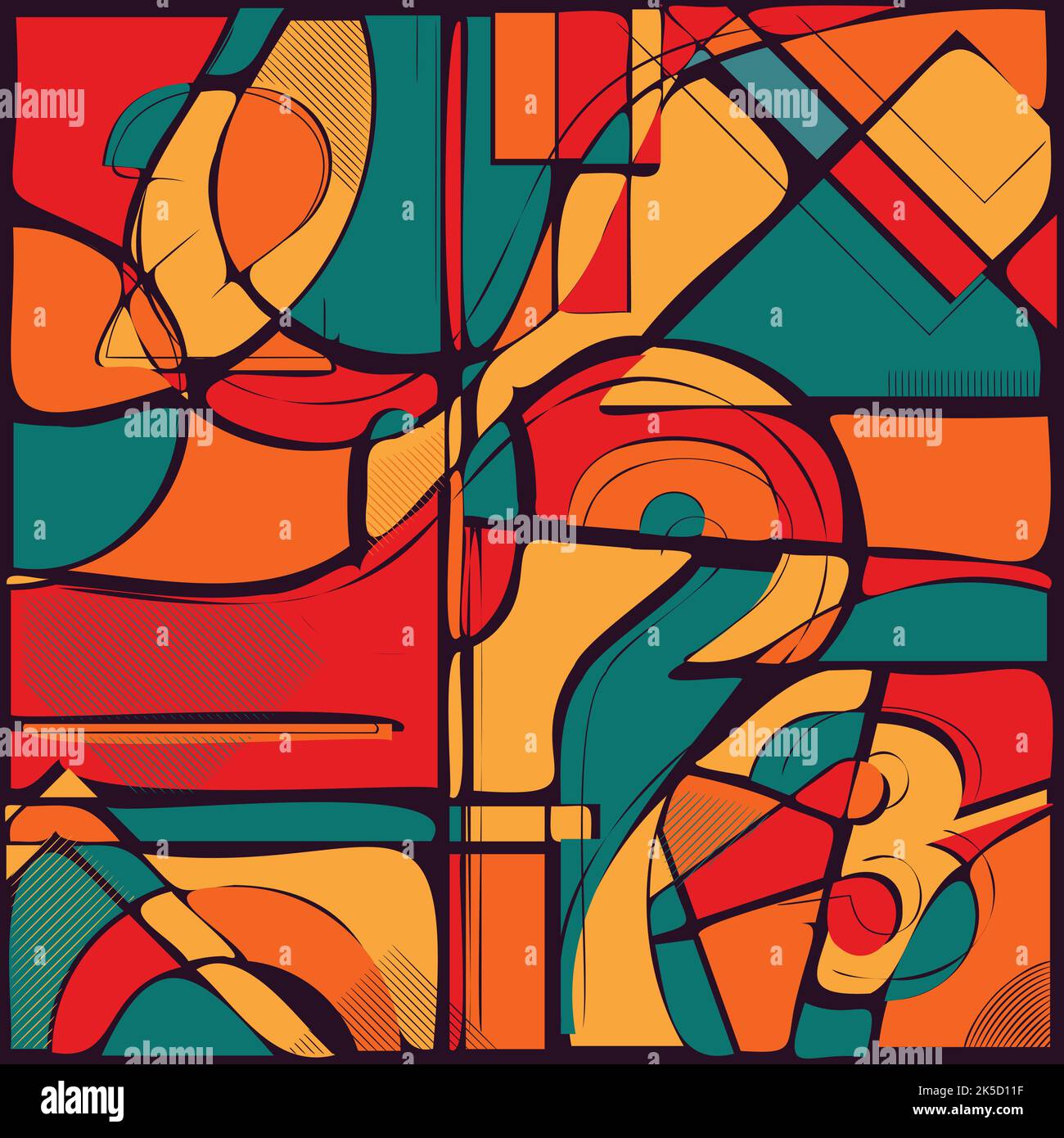 Abstract geometric 2023 colorful background Stock Vector Image & Art ...