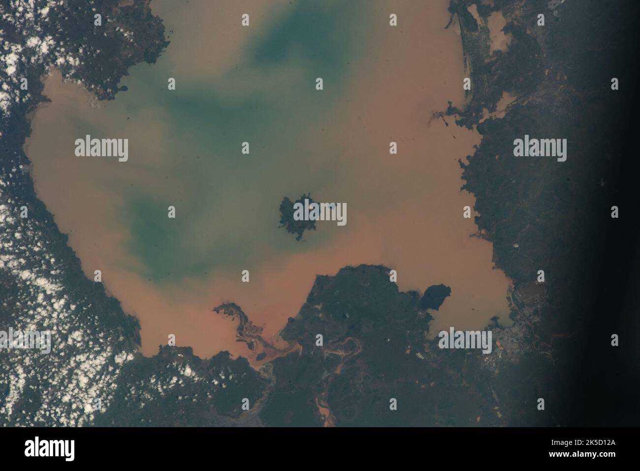 Lake Tana, Ethiopia's largest lake, and Dek Island are pictured from ...