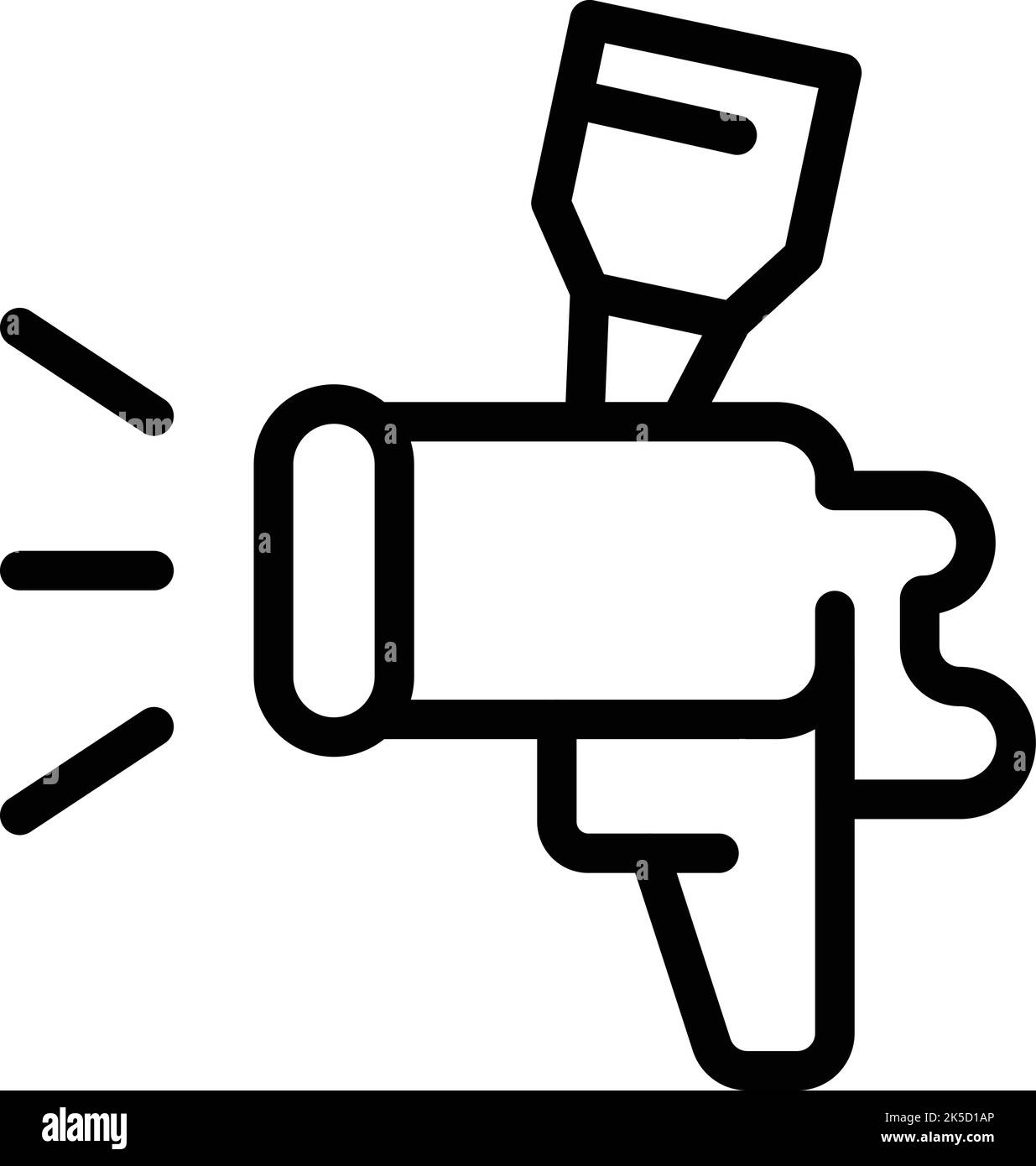 Auto spray icon outline vector. Repair gun. Garage tire Stock Vector ...