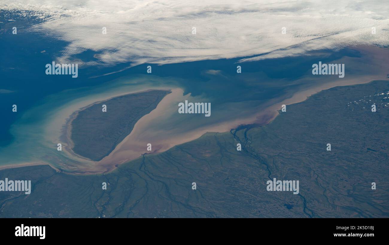 Akimiski Island in James Bay and off the coast of Ontario is pictured from the International ...