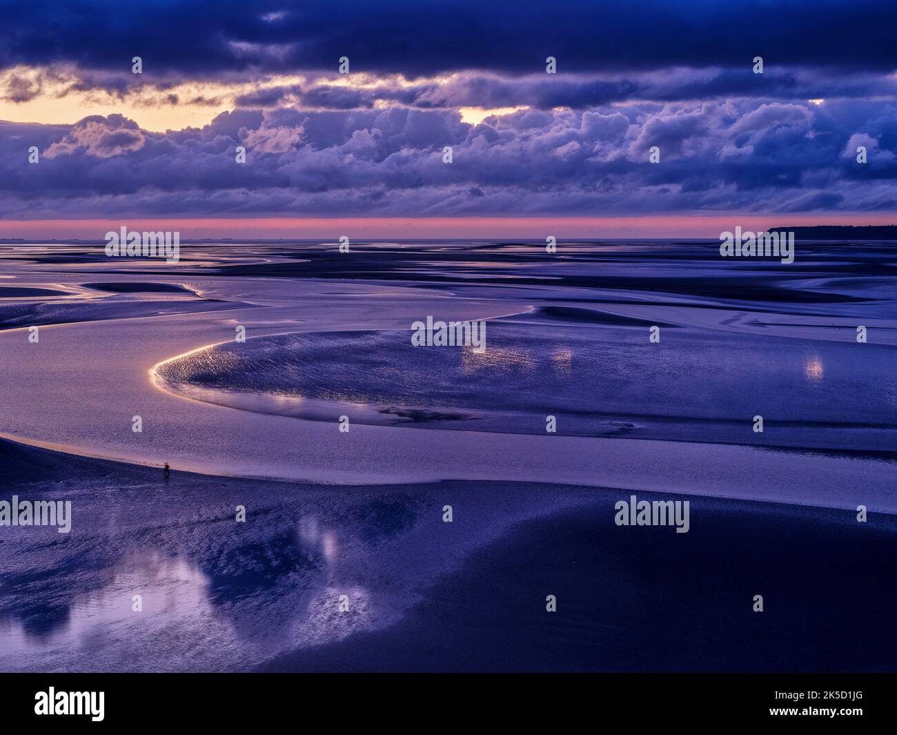Low tide at Mont Saint-Michel, Normandy, France Stock Photo - Alamy