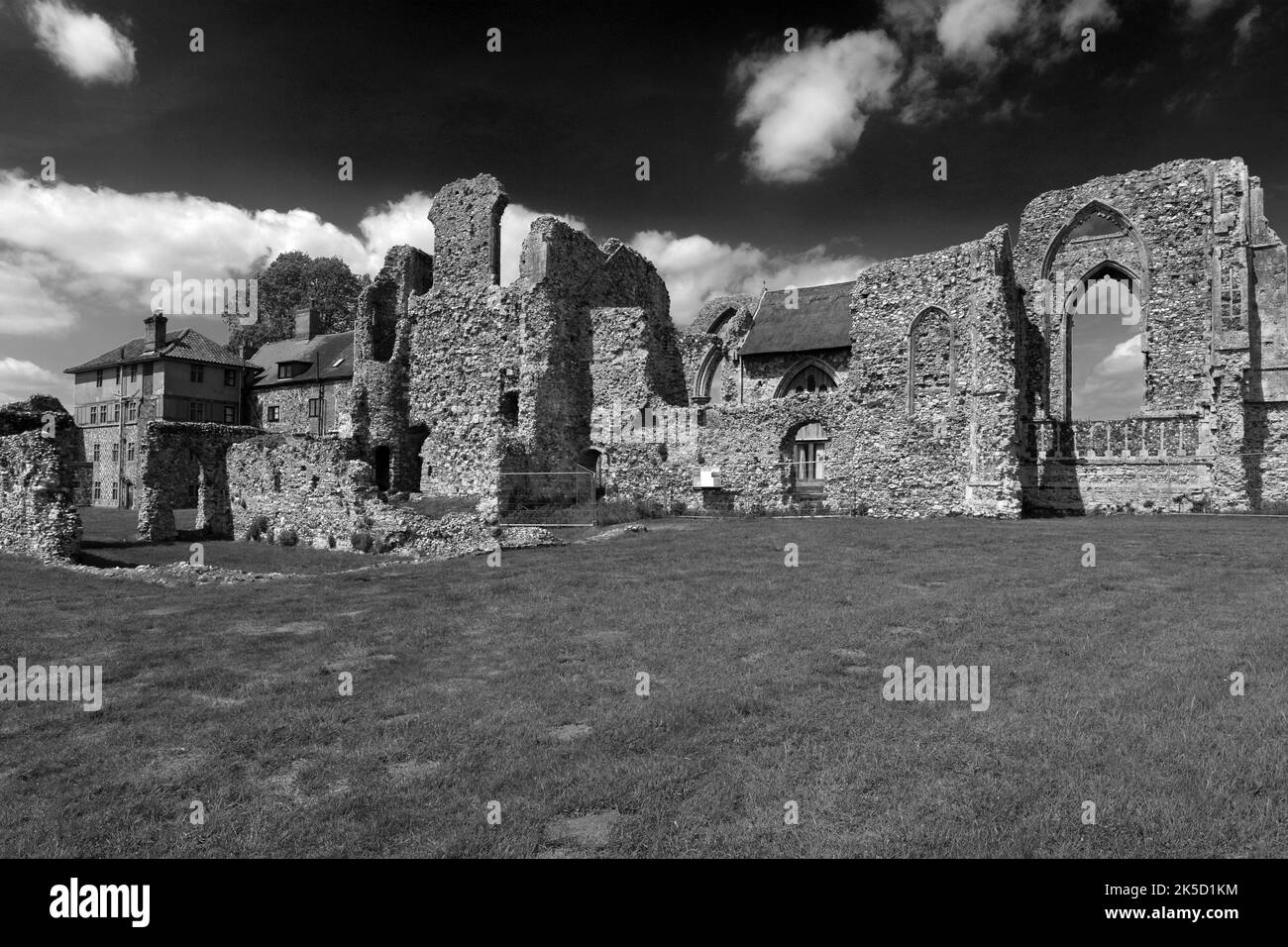 The ruins of Leiston Abbey, Leiston town, Suffolk, England Stock Photo ...