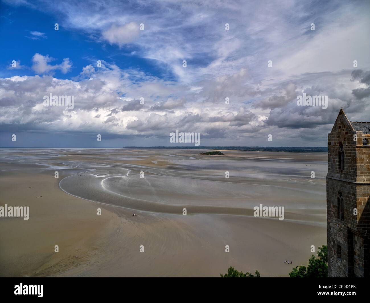 Low tide at Mont Saint-Michel, Normandy, France Stock Photo - Alamy