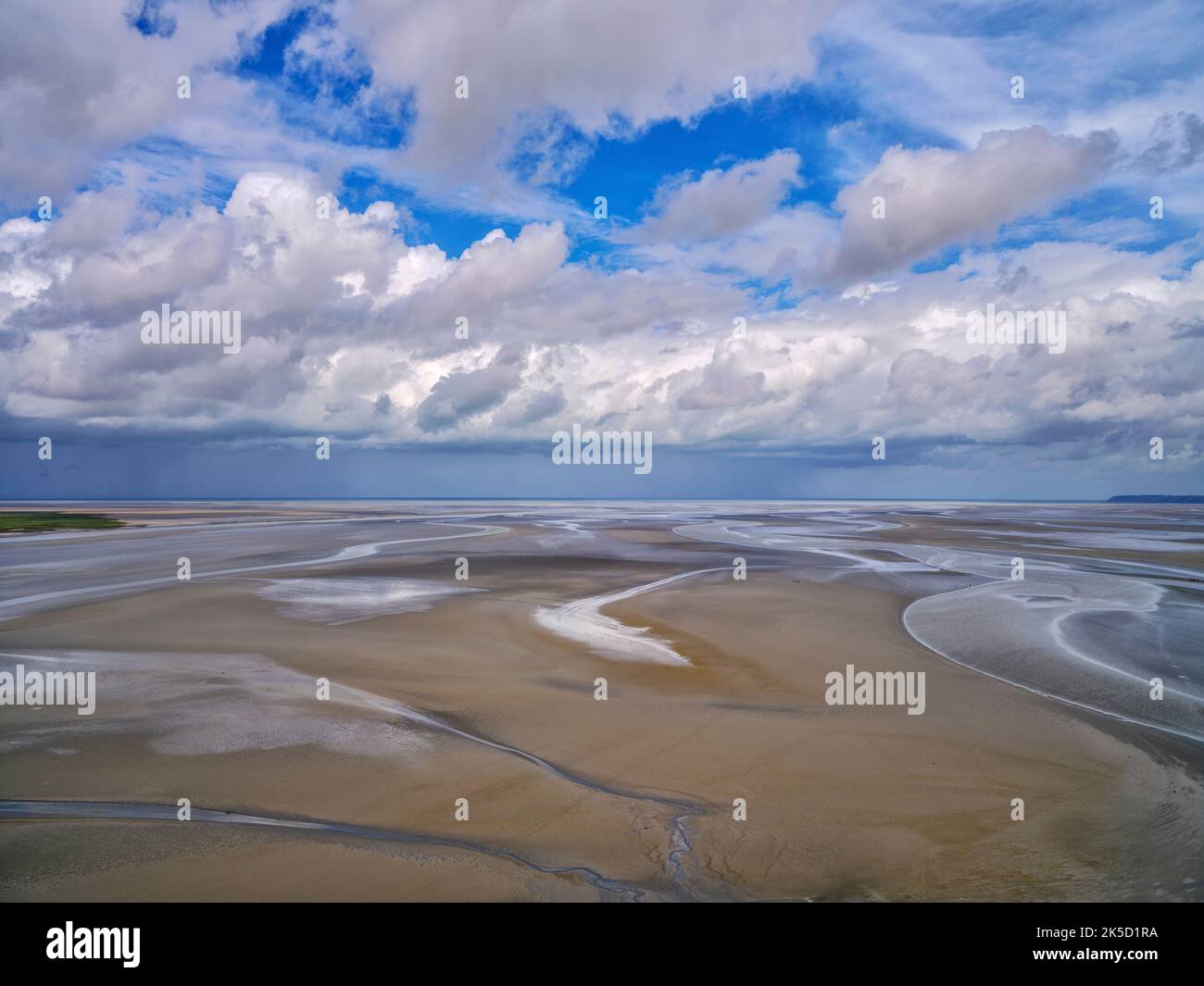 Low tide at Mont Saint-Michel, Normandy, France Stock Photo - Alamy