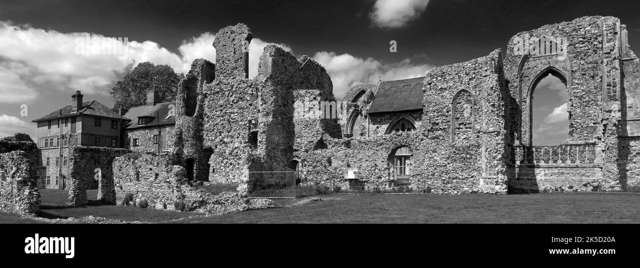 The ruins of Leiston Abbey, Leiston town, Suffolk, England Stock Photo ...