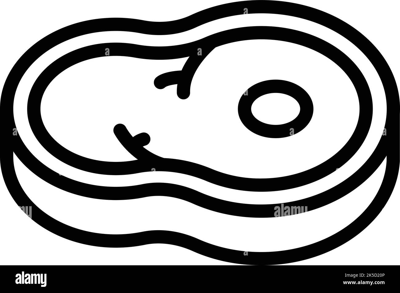 Raw steak icon outline vector. Meal dinner. Restaurant cafe Stock ...