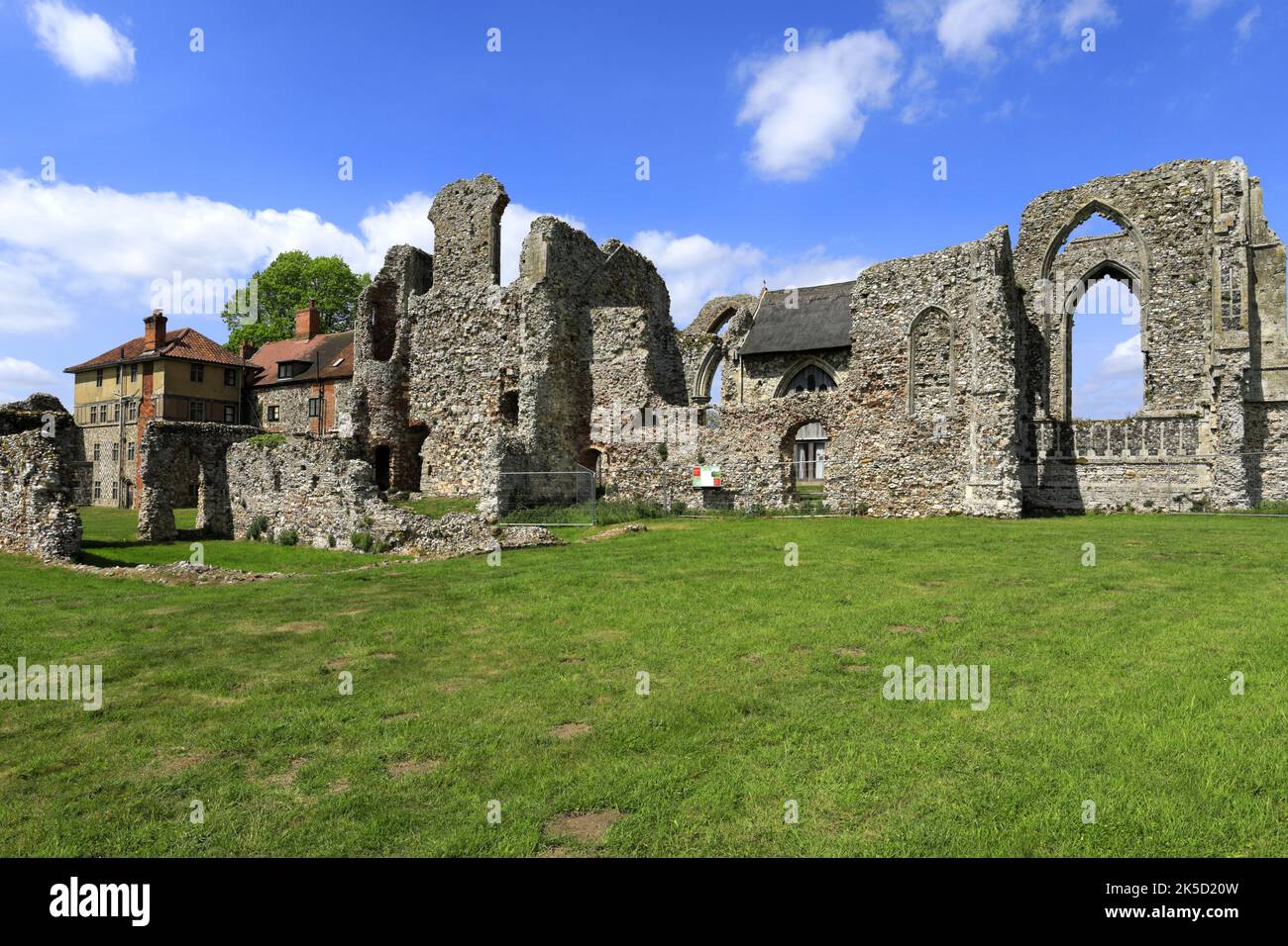 The ruins of Leiston Abbey, Leiston town, Suffolk, England Stock Photo ...