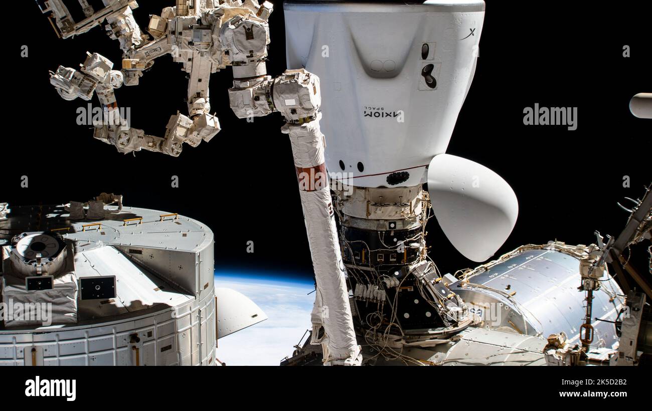 The SpaceX Dragon Endeavour crew ship is pictured docked to the Harmony ...