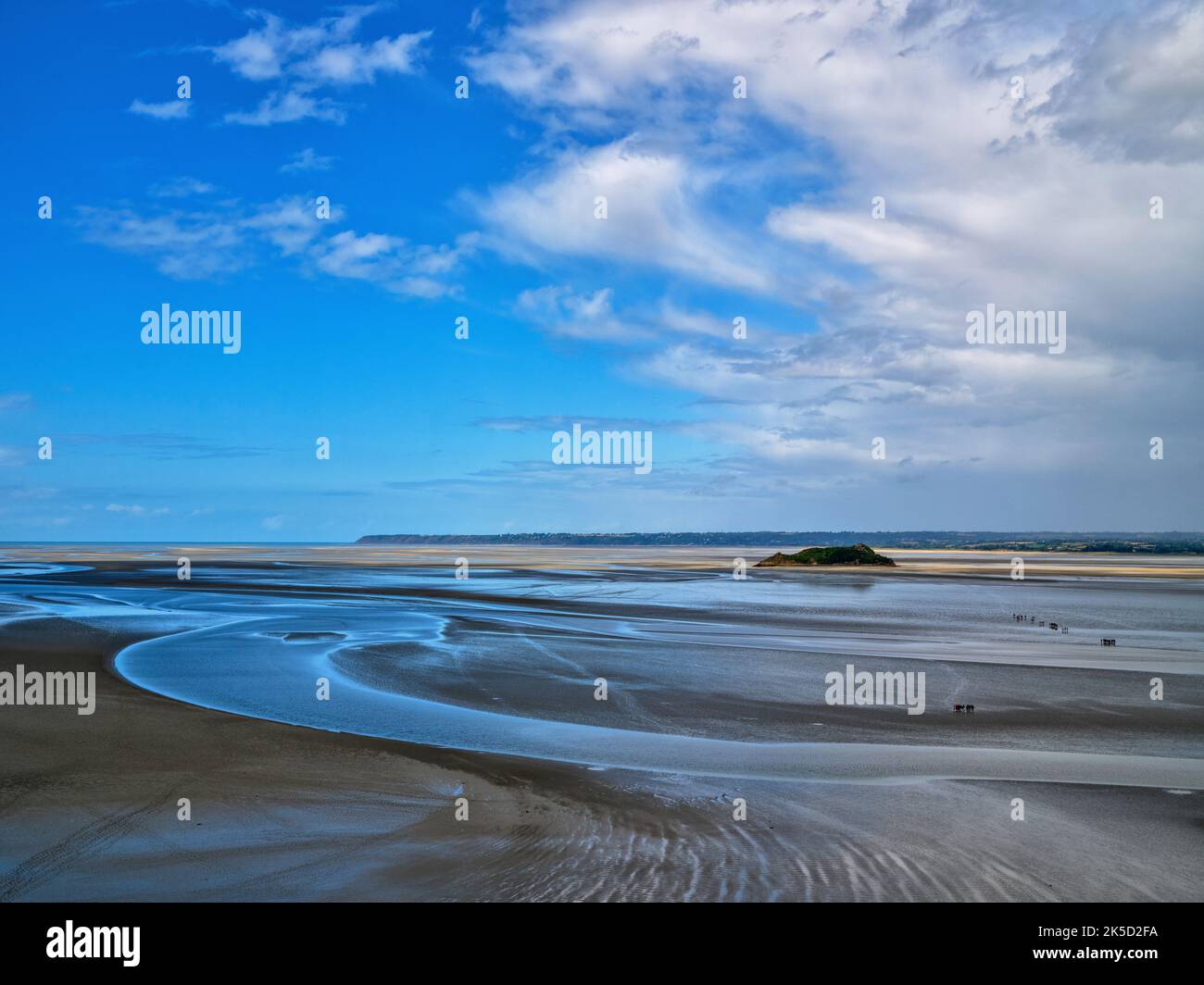 Low tide at Mont Saint-Michel, Normandy, France Stock Photo - Alamy