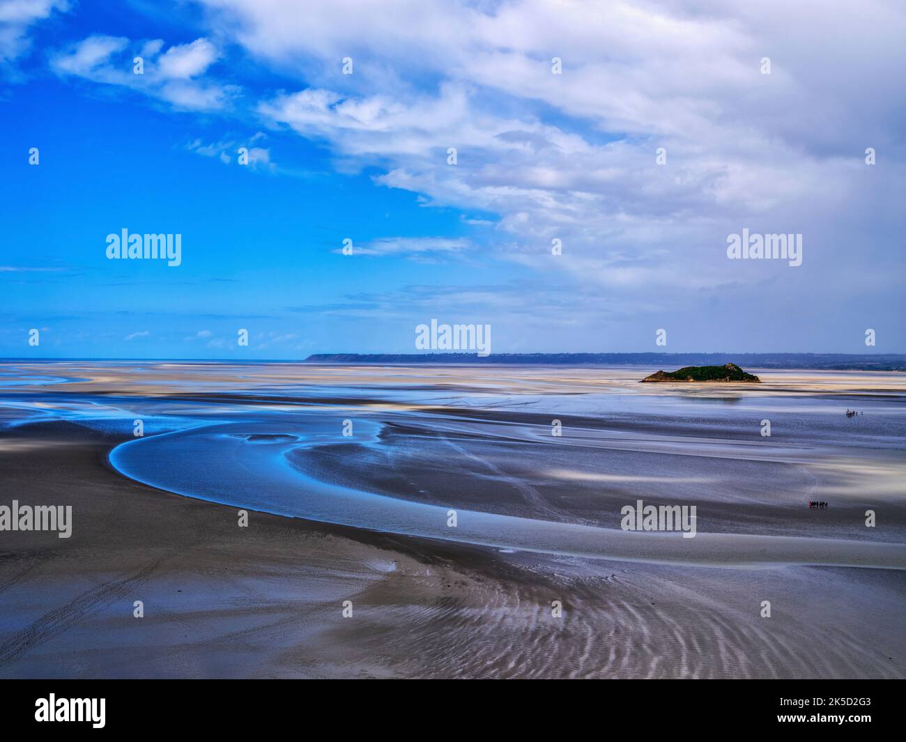 Low tide at Mont Saint-Michel, Normandy, France Stock Photo - Alamy