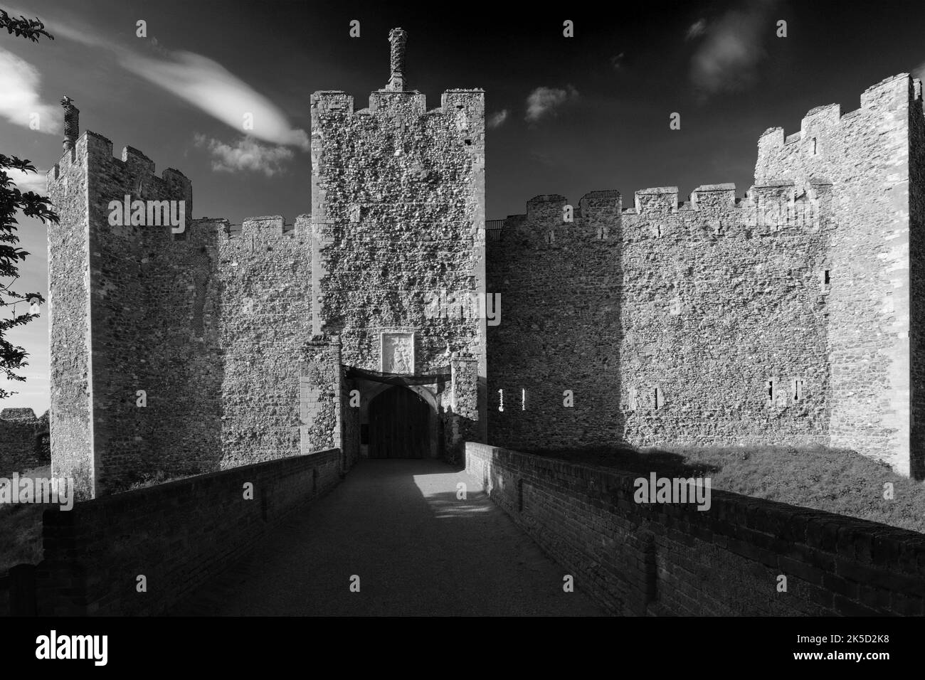 View of Framlingham Castle (1157-1216,) Framlingham village, Suffolk ...