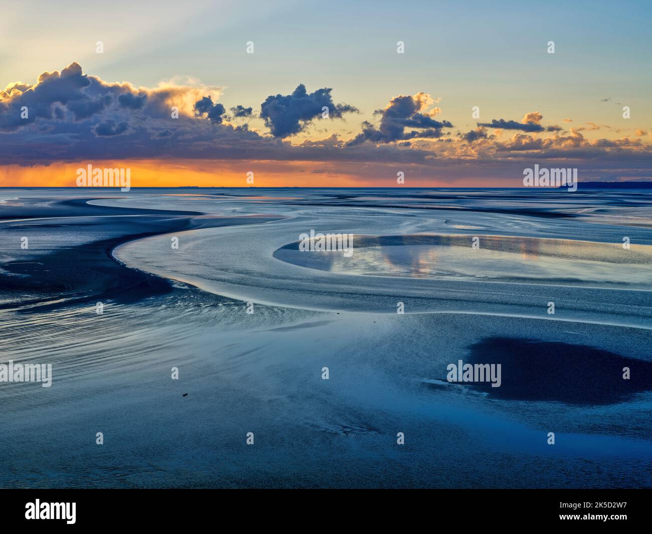 Low tide at Mont Saint-Michel, Normandy, France Stock Photo - Alamy
