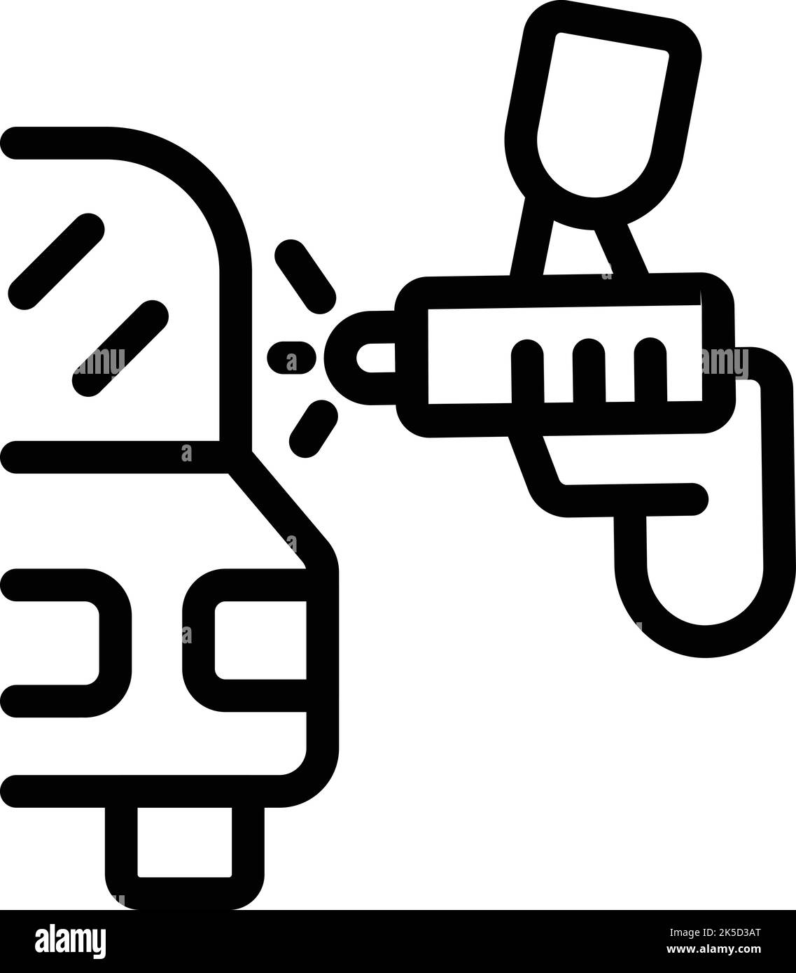 Car painting icon outline vector. Auto spray. Repair gun Stock Vector ...