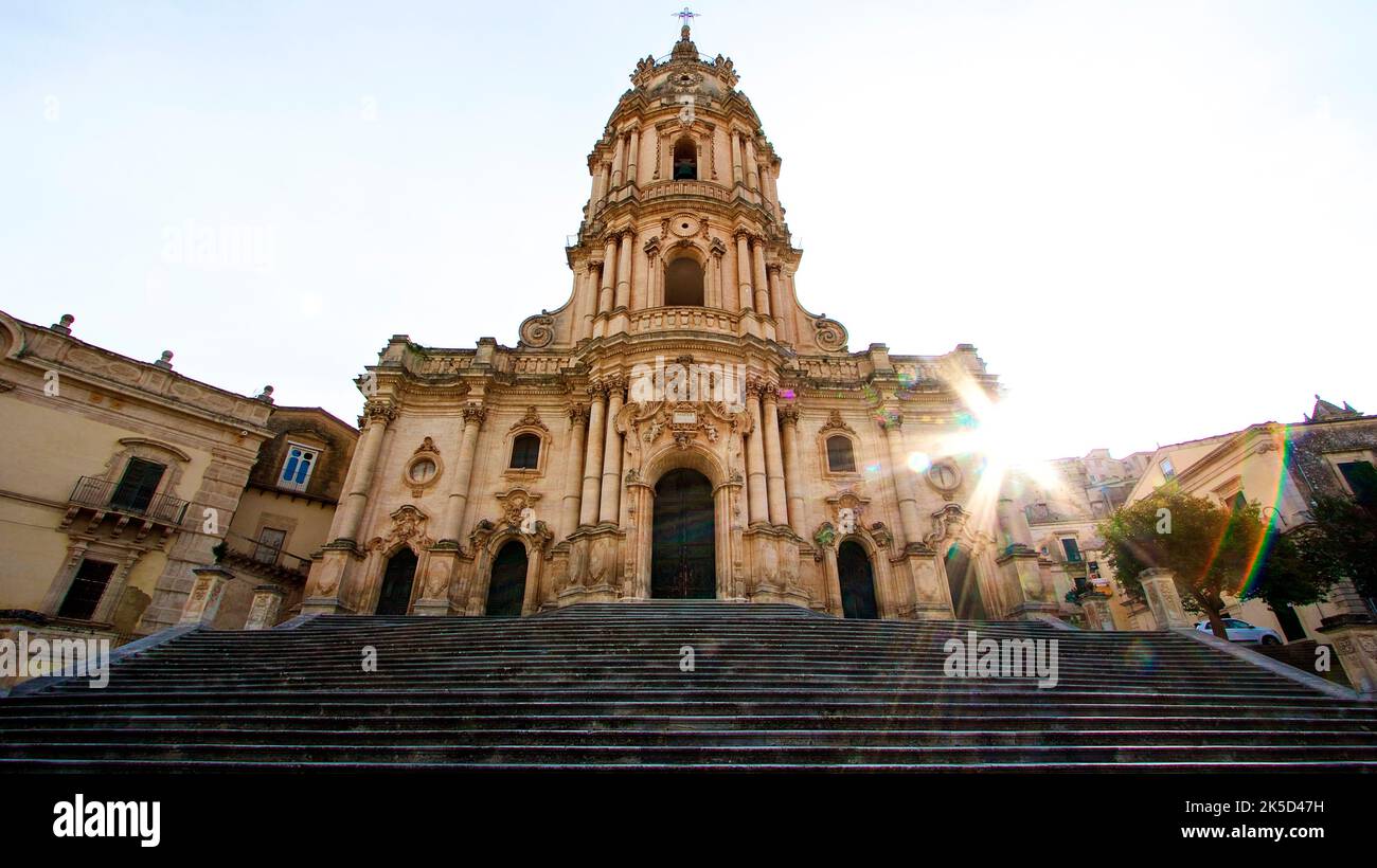 Italy, Sicily, baroque corner, baroque city, Modica, old town, back ...