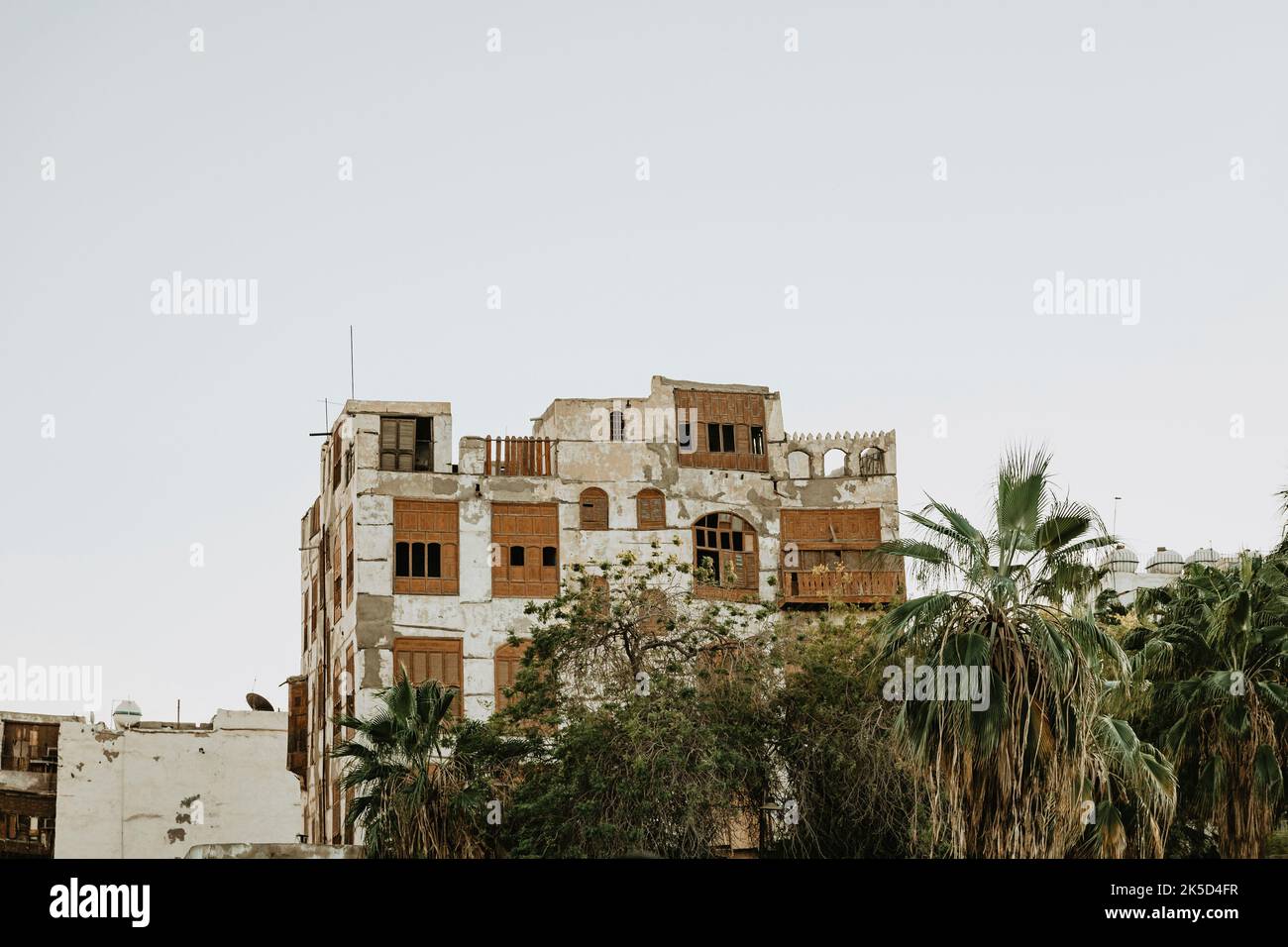 Saudi Arabia, Mecca province, Jeddah/Jeddah, residential house, palm ...