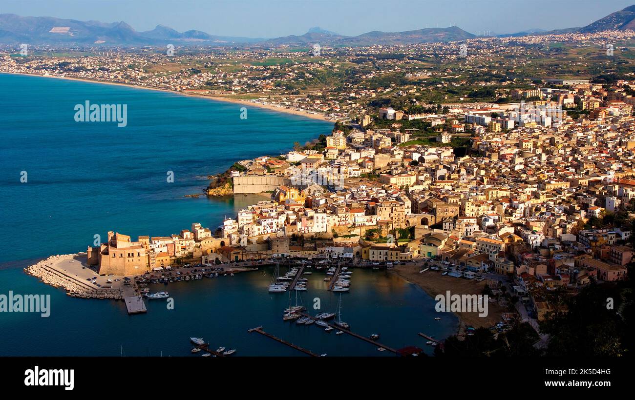Italy, Sicily, Castellamare del Golfo, photo taken from Belvedere ...